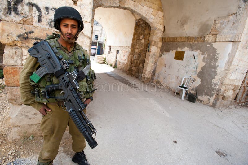 Israeli Occupation in Hebron Editorial Photo - Image of weapon, west ...