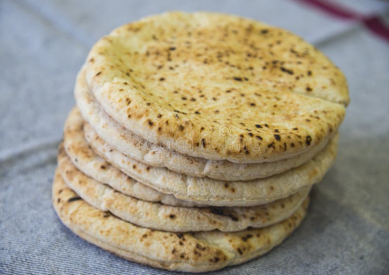 Israeli Pita Bread stock image. Image of chapati, bakery - 183533107
