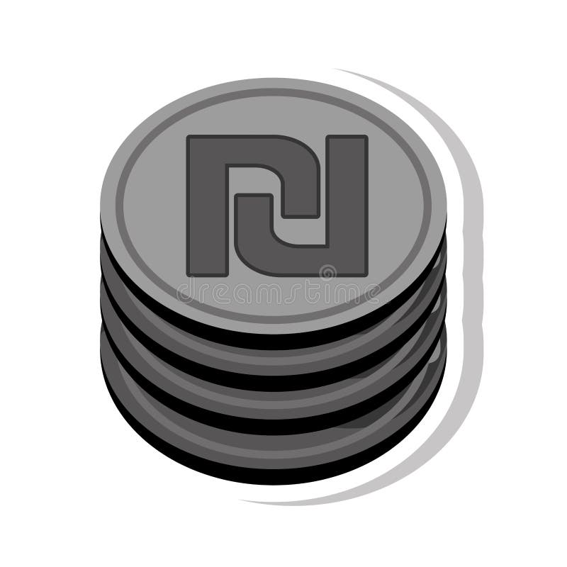 Israeli Shekel Isolated Icon Stock Vector - Illustration of simple ...
