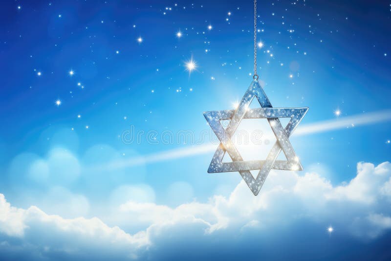 Israeli Symbol of the Star of David. Happy Hanukkah Stock Illustration ...