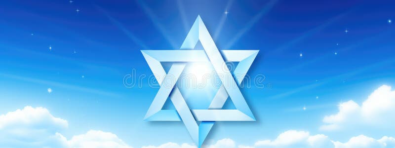 Israeli Symbol of the Star of David. Happy Hanukkah Stock Illustration ...