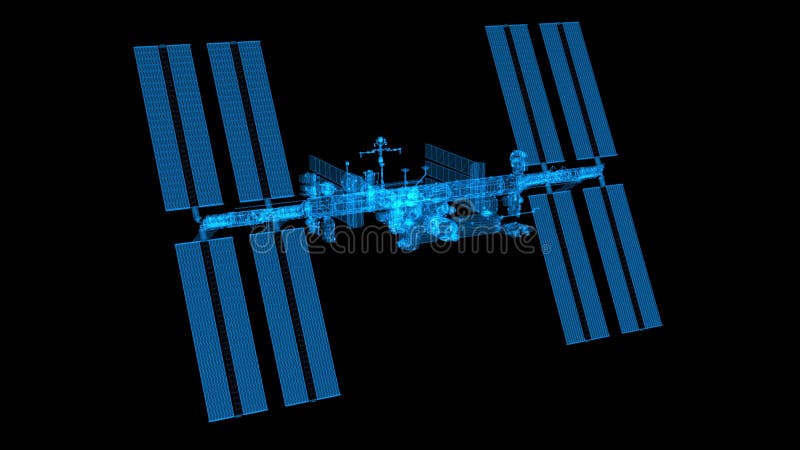 ISS - Blue Outline Zoom Out Stock Video - Video of issues, cosmos ...
