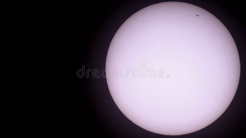 ISS Transit Over the Sun Loop Ready View Stock Footage - Video of ...