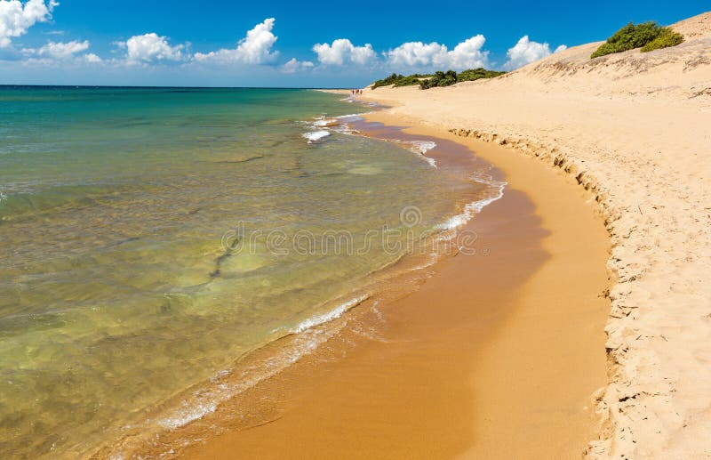 Issos Beach stock photo. Image of background, season - 65714668