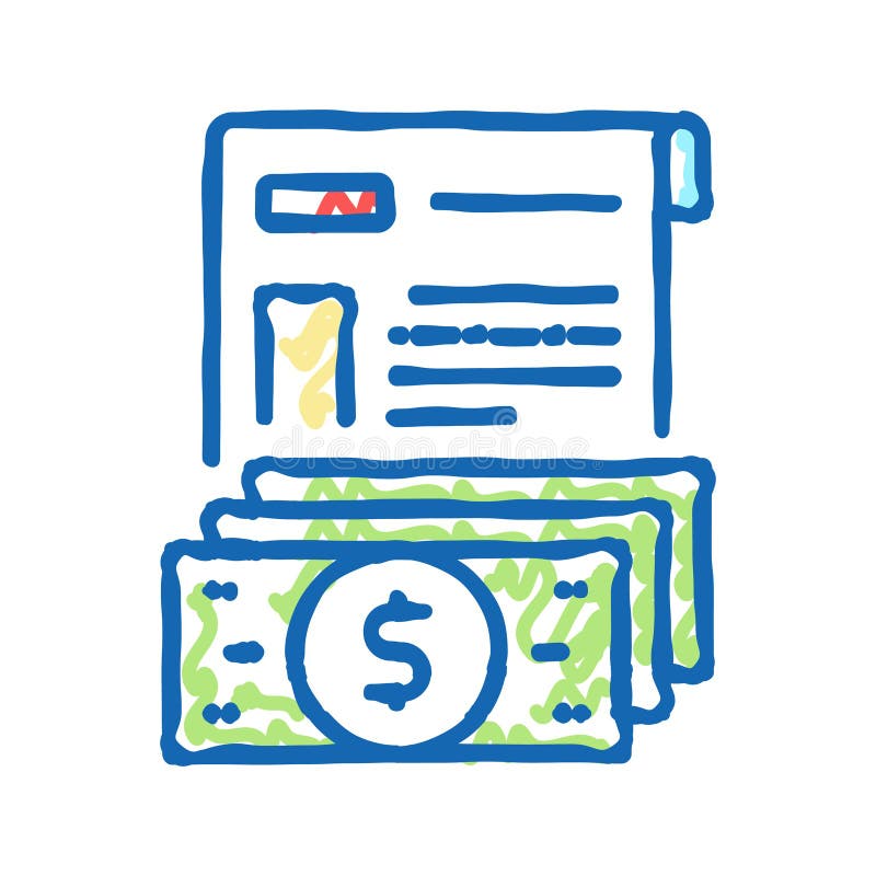 Issue of Allowance Icon Doodle Illustration Stock Illustration ...