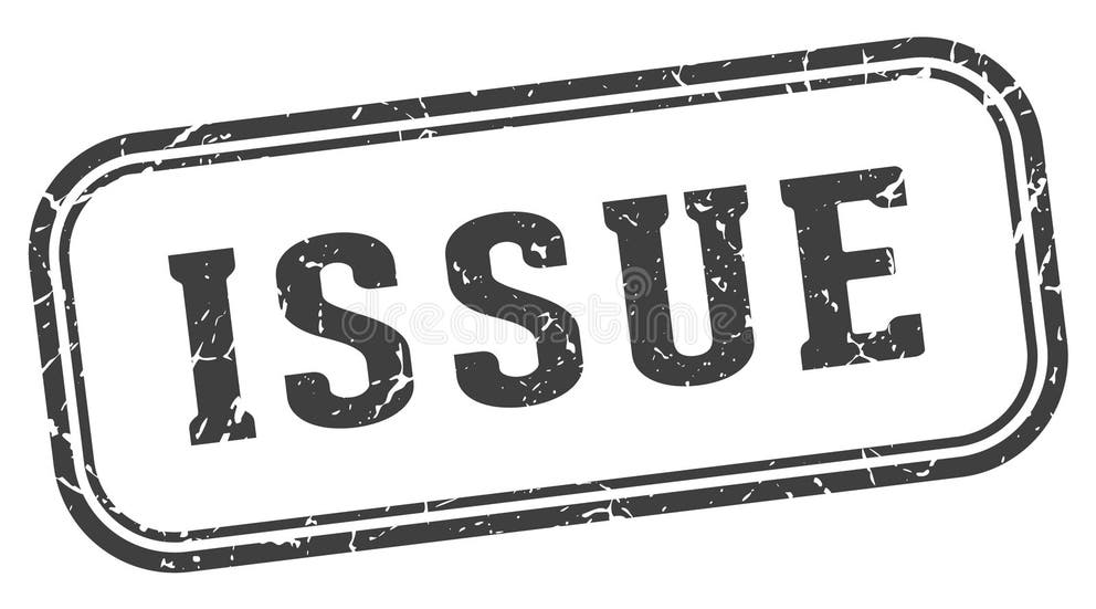 Issue Stamp. Issue Rectangular Stamp on White Background Stock Vector ...