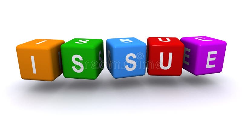 Issue word block on white stock illustration. Illustration of block ...