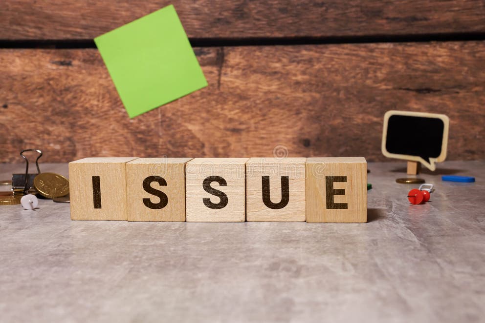 Issue Word on Wooden Cubes. Issue Concept Stock Photo - Image of ...