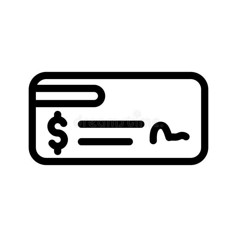 Issuing a Cheque icon stock vector. Illustration of simple - 175002625