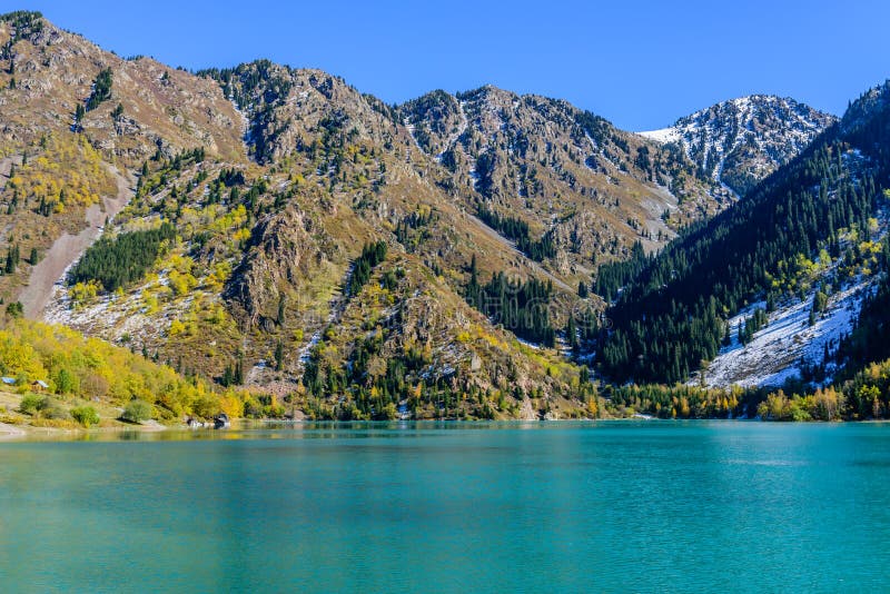 Issyk lake stock image. Image of mountains, mountain - 74391071