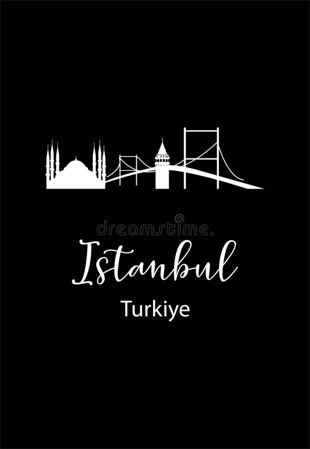 Istanbul Turkey City Sign Vector Stock Vector - Illustration of ...
