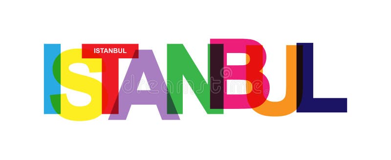 ISTANBUL. Banner with the Name of the Capital of Turkey Stock Vector ...