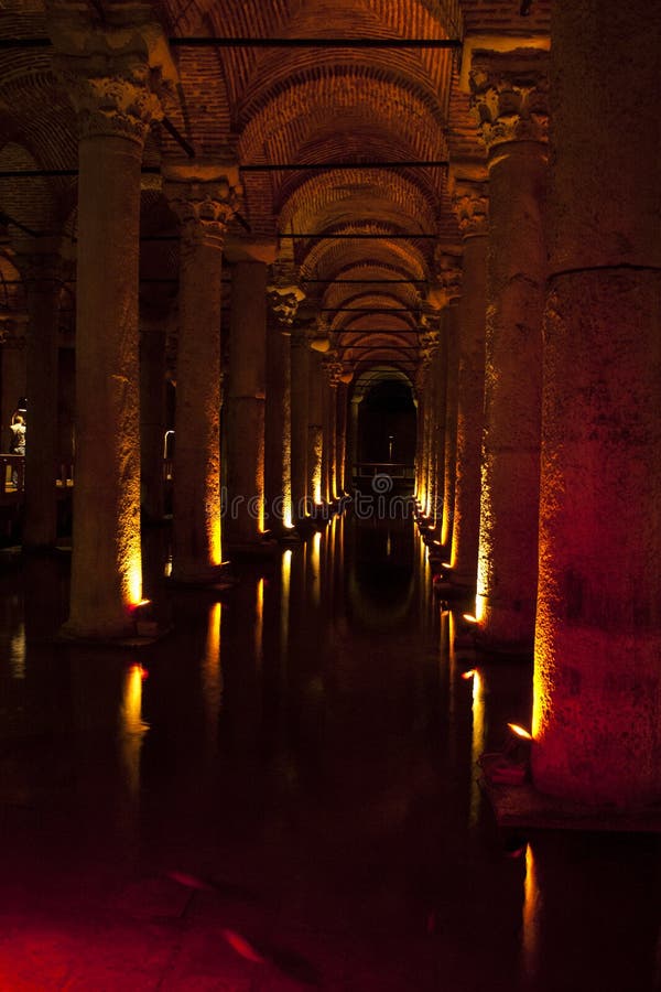 Istanbul the Basilica Cistern Stock Image - Image of illumination, east ...