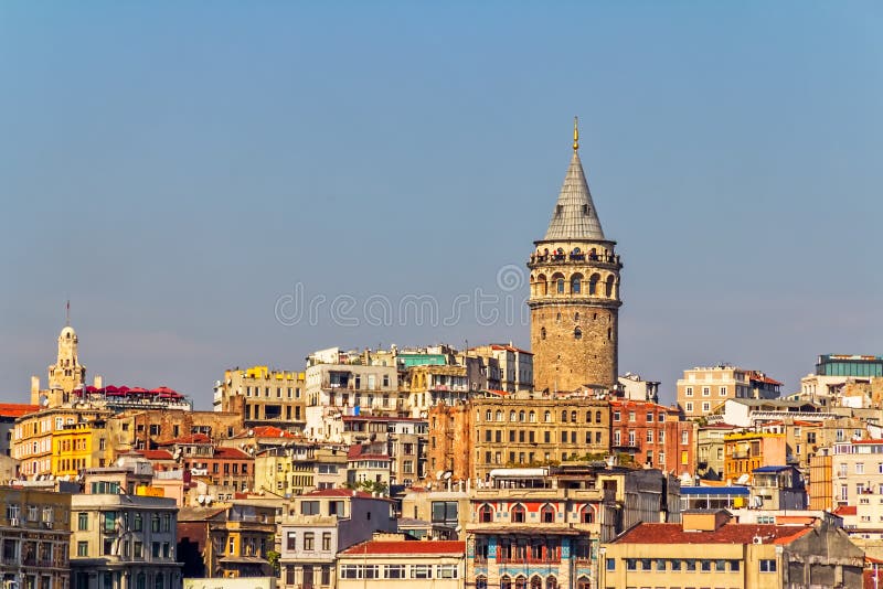 Istanbul Beyoglu district editorial stock photo. Image of monument ...