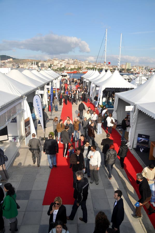 Istanbul Boat Show editorial photo. Image of dinghy, architecture ...