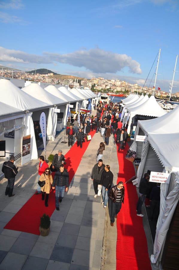 Istanbul Boat Show editorial stock photo. Image of sail - 16639383