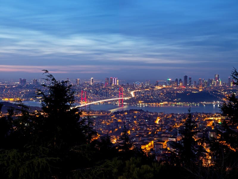 Istanbul bosphorus view stock image. Image of modern - 138576385