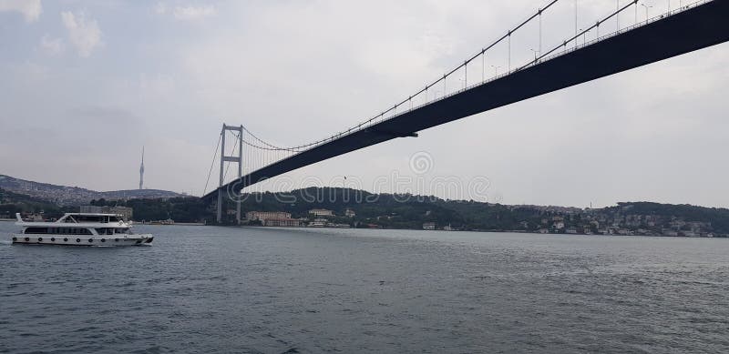 Istanbul Bosphorus Bridge, Now Called 15 July Martyrs Bridge, View of ...