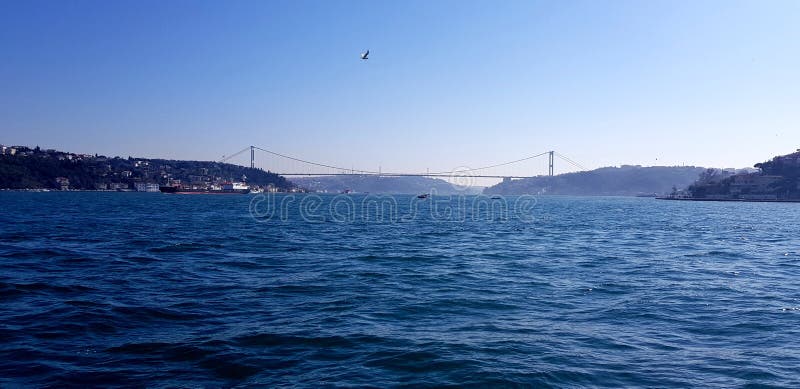 Istanbul Bosphorus City View Stock Image - Image of transportation ...