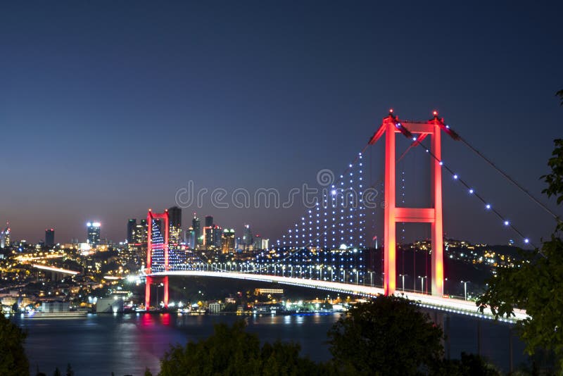 Istanbul Bosphorus at Sunset Stock Image - Image of bosphorus, islamic ...