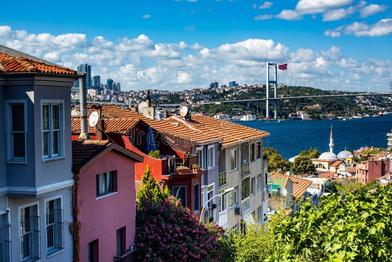 Istanbul Bosphorus View from Kuzguncuk. Istanbul, Turkey Stock Photo ...