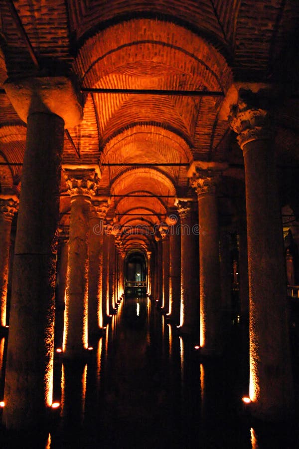Istanbul, Byzantine Cistern Stock Photo - Image of antique ...