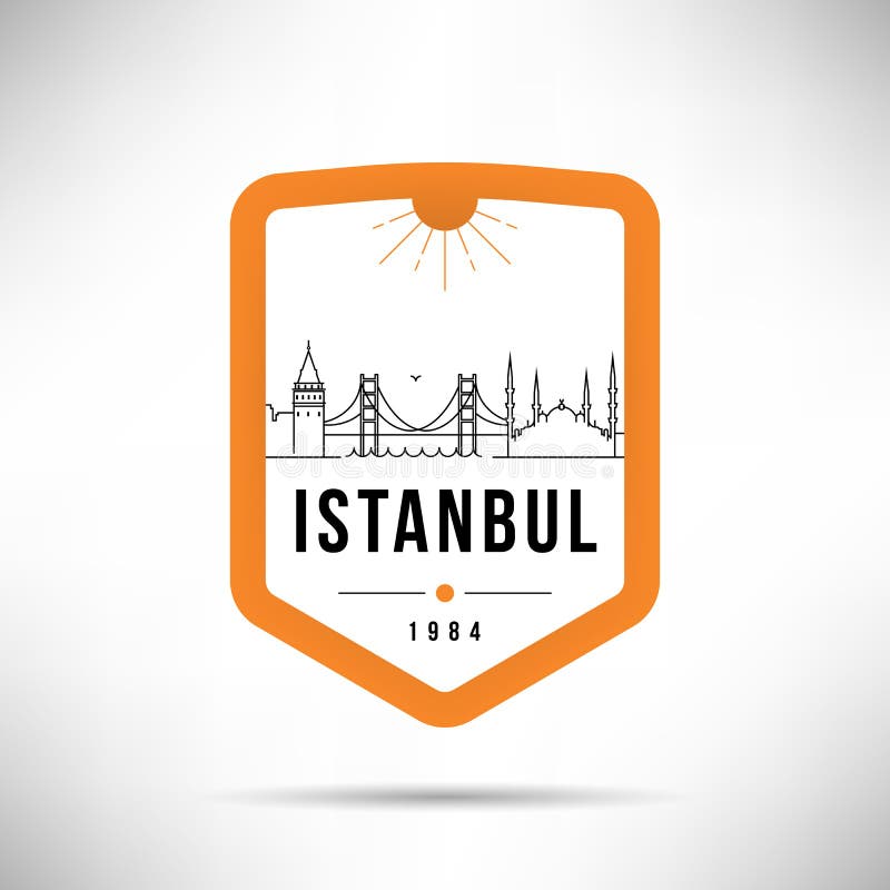 Istanbul City Modern Skyline Vector Template Stock Illustration ...
