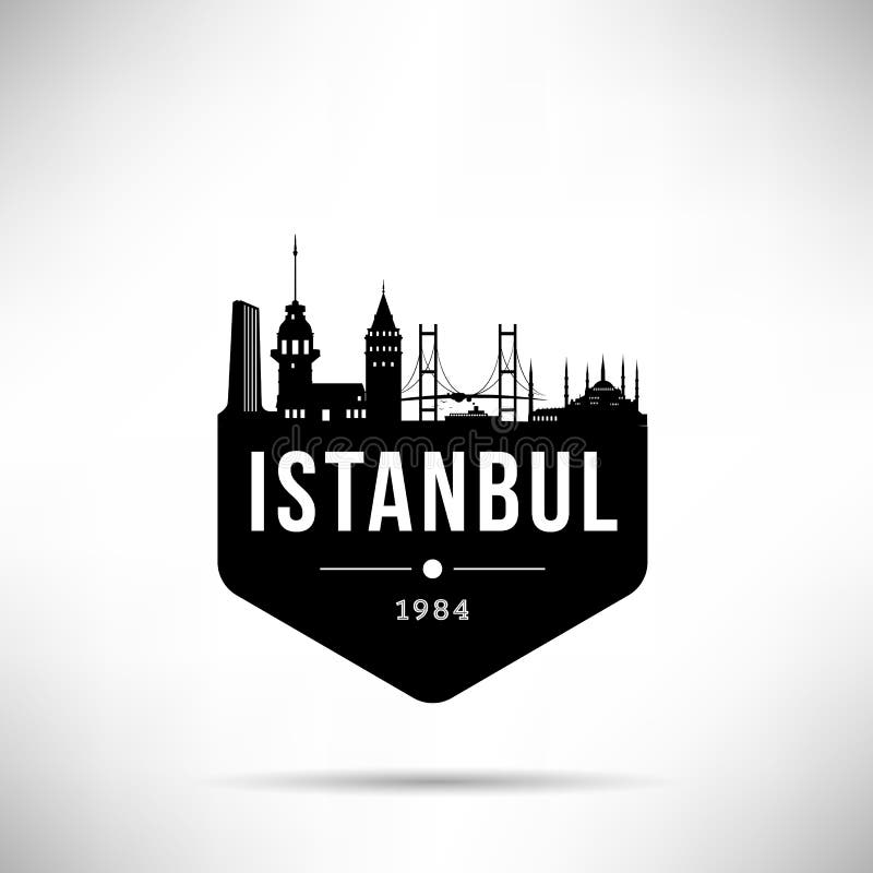 Istanbul City Modern Skyline Vector Template Stock Illustration ...