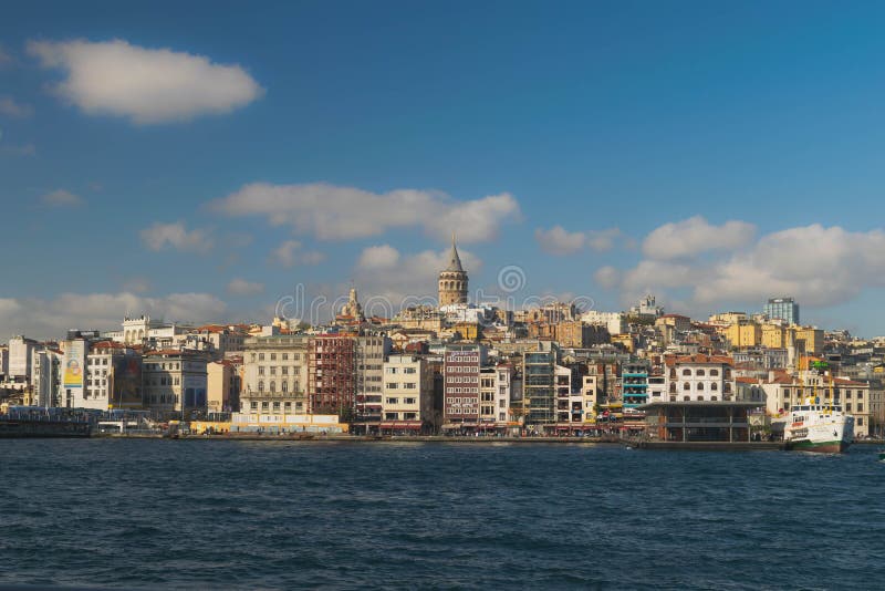 Istanbul City View in the Evening Editorial Stock Image - Image of ...