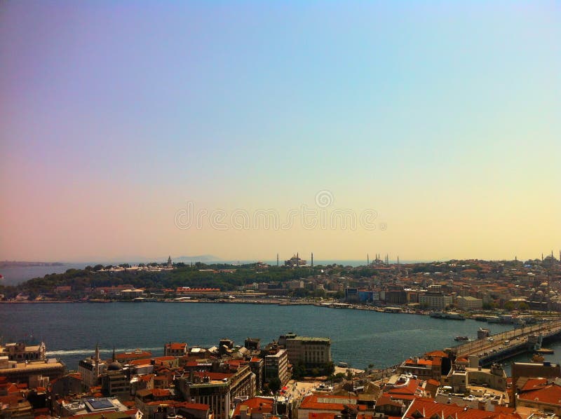 Istanbul city view stock photo. Image of europe, eminonu - 180816206