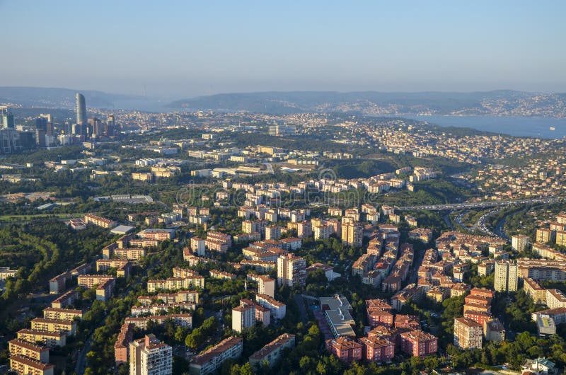 Istanbul City View from Largest Skyscraper Sapphire Tower, Turkey Stock ...