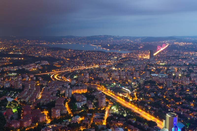 Istanbul Cityscape stock photo. Image of bridge, district - 23326286