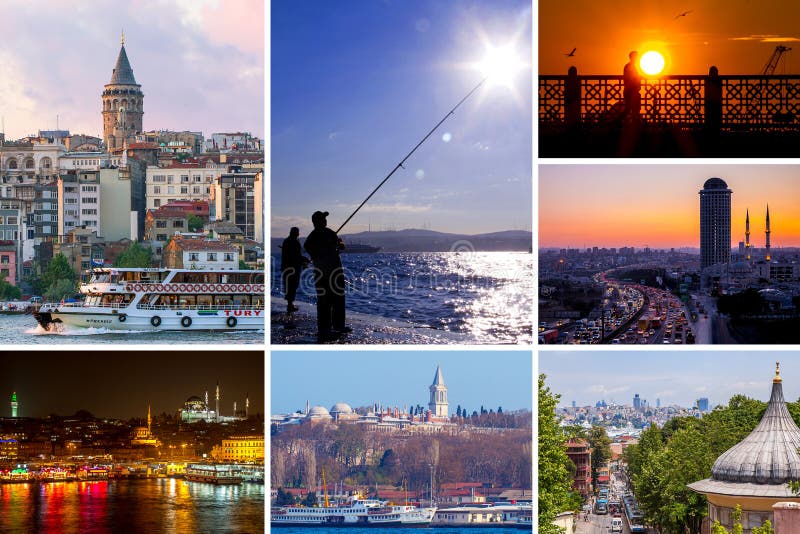 Istanbul collage redaktionell fotografering för bildbyråer. Bild av ...