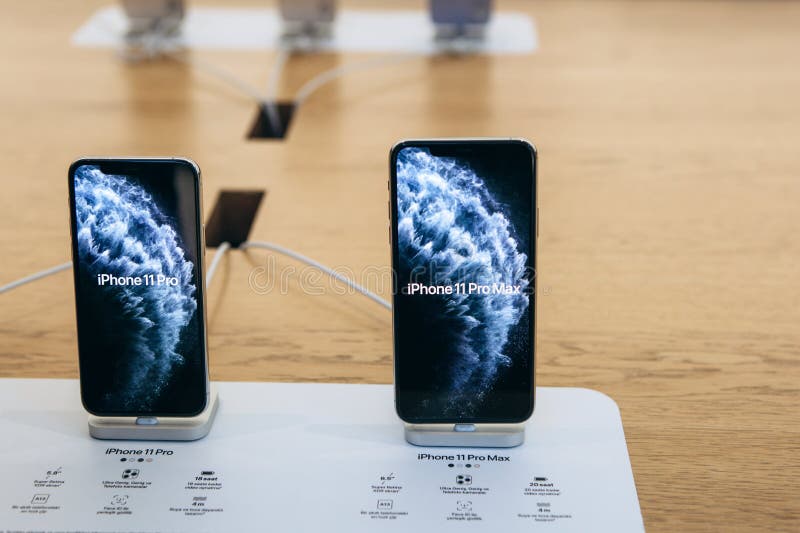 Istanbul, December 17, 2019: New Modern IPhone 11 Series at Apple Store ...
