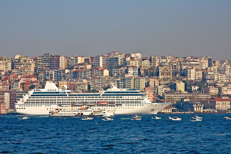 Cruise Ship in Istanbul Harbour, Turkey Editorial Stock Photo - Image ...