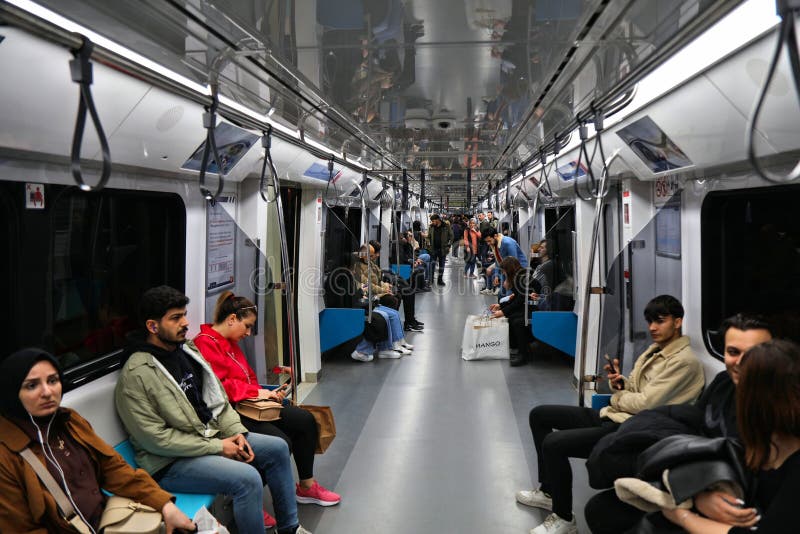Istanbul Metro Subway Train Editorial Stock Photo - Image of public ...
