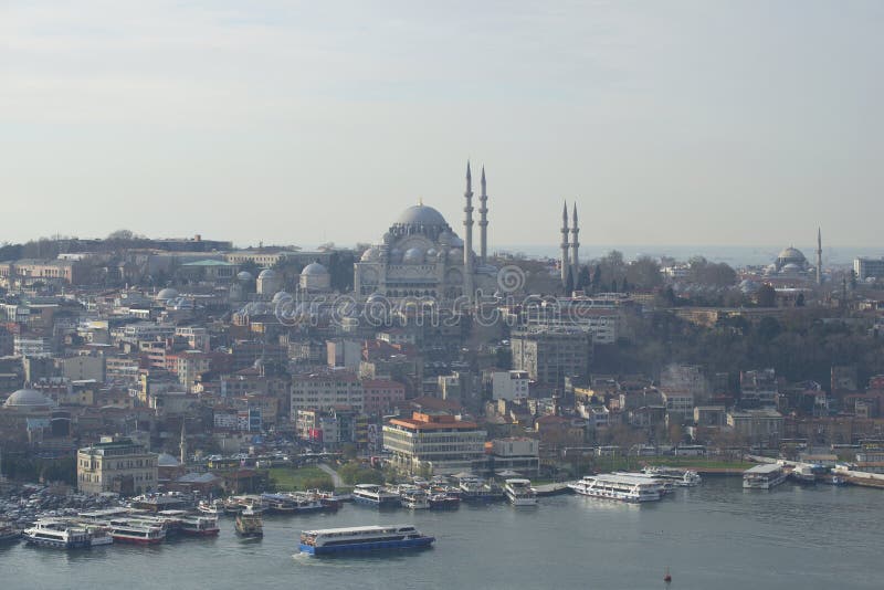 Istanbul in the Morning Mist. Turkey Editorial Photo - Image of view ...