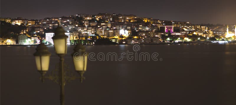 Istanbul city at night stock image. Image of church, mosque - 10893561