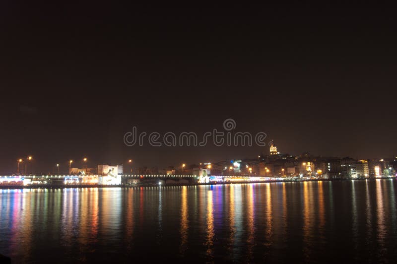 Istanbul at night stock image. Image of scene, architecture - 29516659