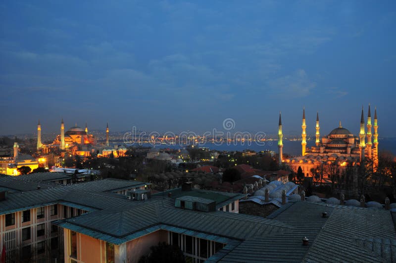 Istanbul night stock photo. Image of mosque, night, landscape - 295870182