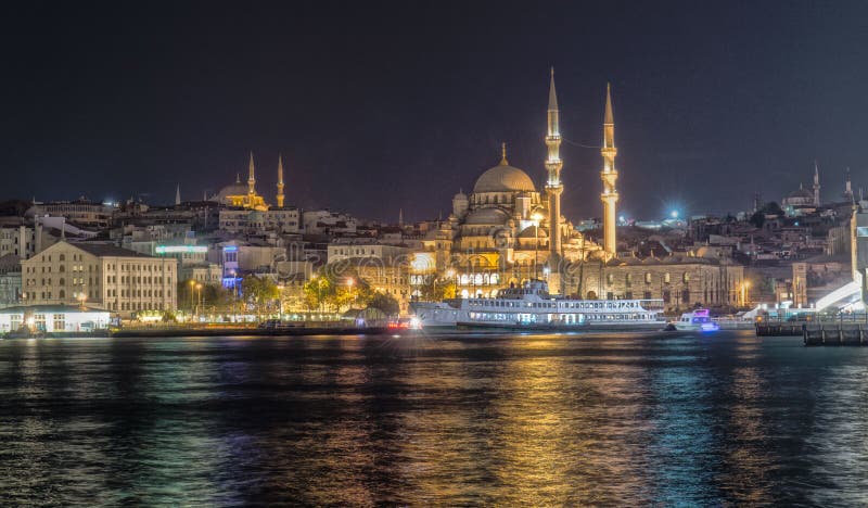 Istanbul by Night editorial photography. Image of minaret - 62084242
