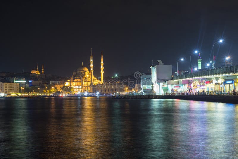 Istanbul by night stock image. Image of water, europe - 42189091