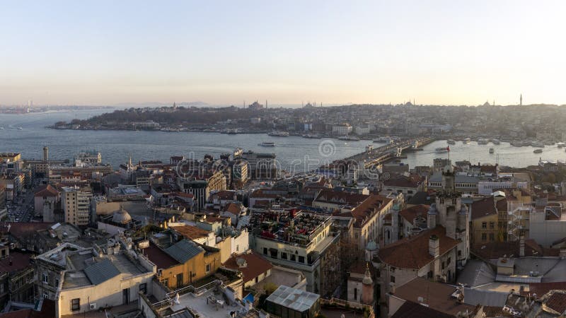 Istanbul - Panoramic View from Galata Tower Editorial Photography ...