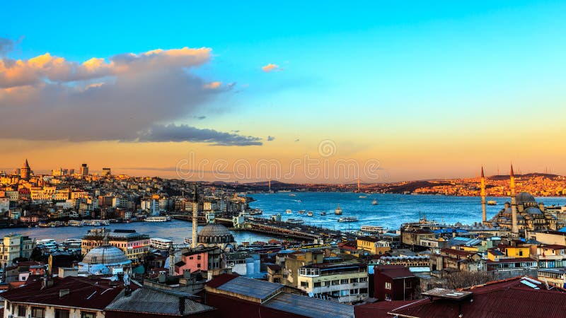 Istanbul panoramic editorial photography. Image of connecting - 65770922
