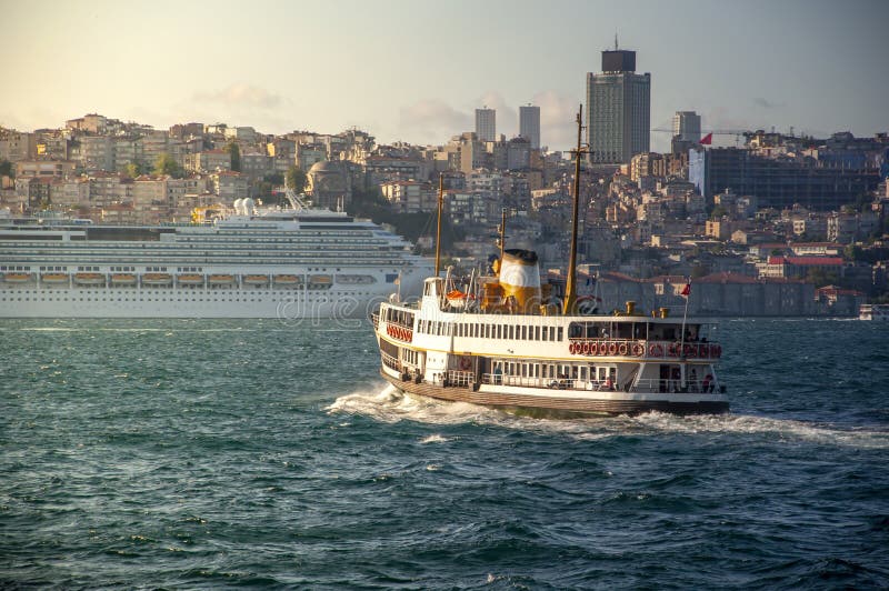 Istanbul passenger ferries stock photo. Image of seascape - 310137816