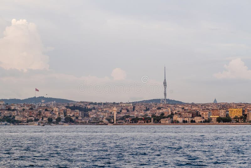 Istanbul S Skyline at Sunset from the Bosphorus, with the Coastline ...