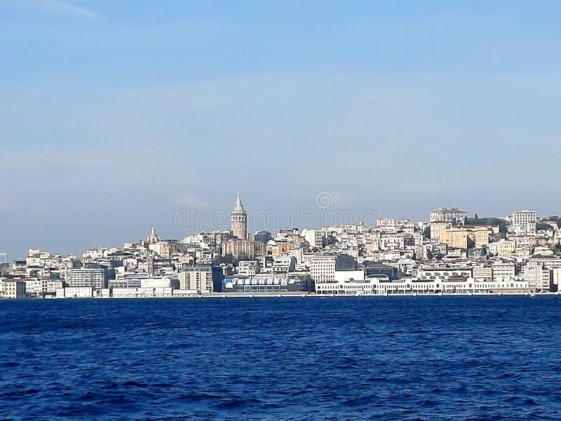 Istanbul Sea Side stock photo. Image of tower, ferry - 259156306