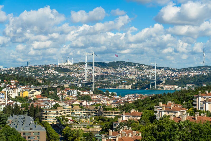 Istanbul Skyline on a Cloudy Day. Istanbul, Turkey Stock Image - Image ...
