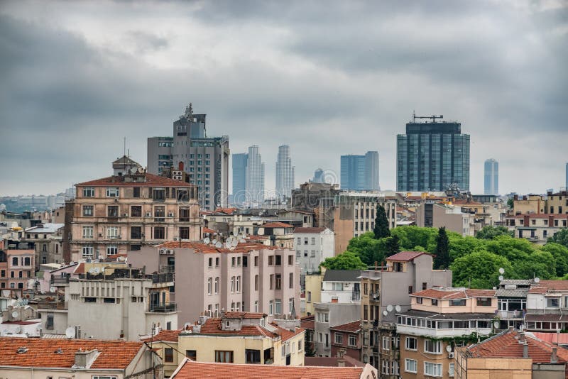 Istanbul Skyline with Modern Buildings, Turkey Stock Photo - Image of ...