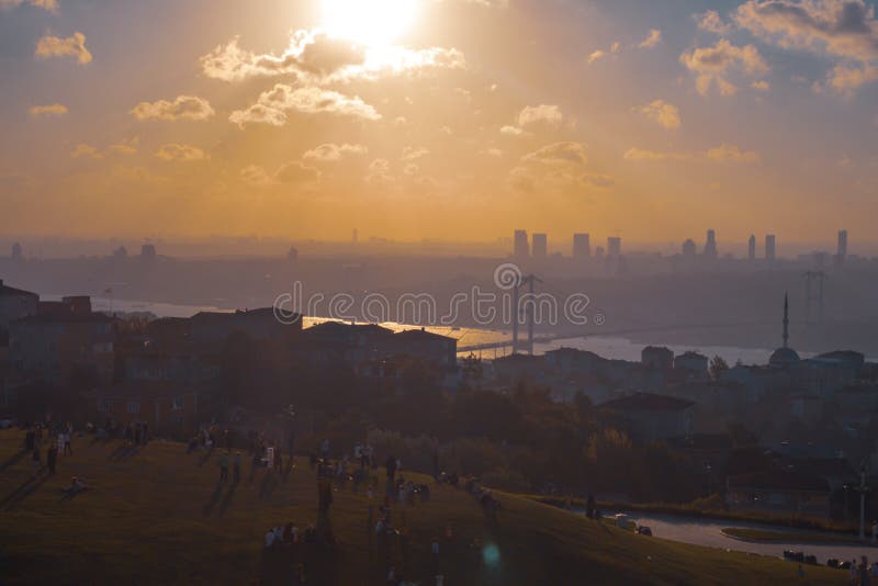 Istanbul skyline editorial stock photo. Image of structure - 189508438